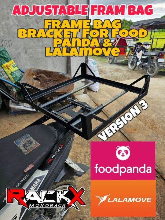 ADJUSTABLE BAG FRAME BRACKET FOR GRAB FOOD TOKTOK LALAMOVE FOOD PANDA ...
