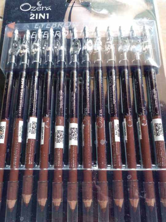pensil Alis mata 2 pcs,,2in1(coklat dan hitam) warna tebal | Lazada ...