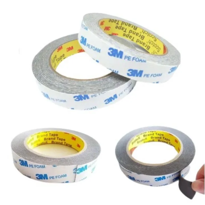 DOUBLE TAPE 3M FOAM BUSA PUTIH SERBAGUNA ISOLATIP LAKBAN 3M PUTIH | Lazada Indonesia
