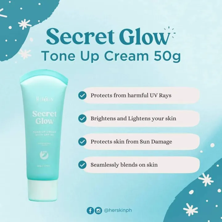 Secret Glow Tone Up Cream SPF 30 HerSkin Kath Melendez Sunblock Sun ...