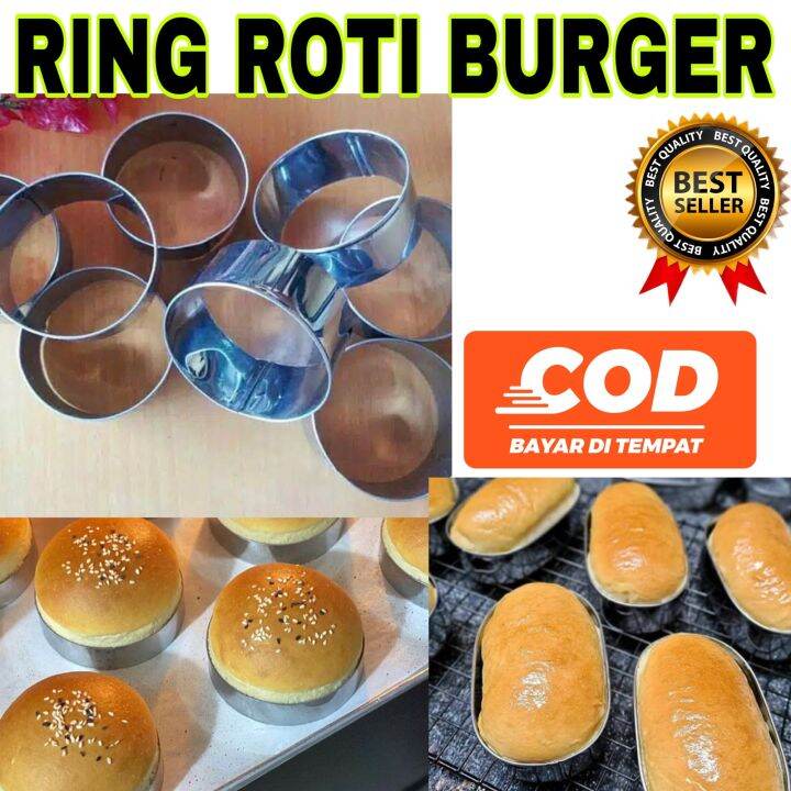 Ring Roti Burger Hotdog Bulat Oval Stainless Steel Murah Cetakan Ring ...