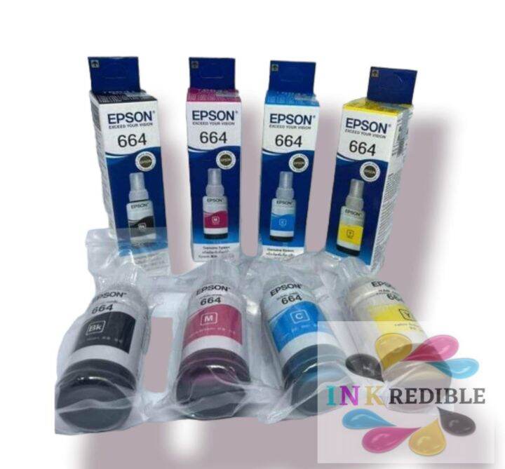 Genuine Epson Ink 664 Black, Cyan, Magenta, Yellow | Lazada PH