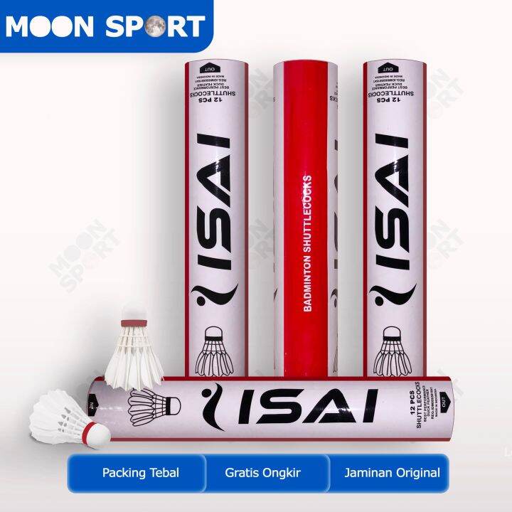 Shuttlecock ISAI Merah Original - ISAI Red | Kok bulutangkis | Kock Badminton | Shutlecock ...