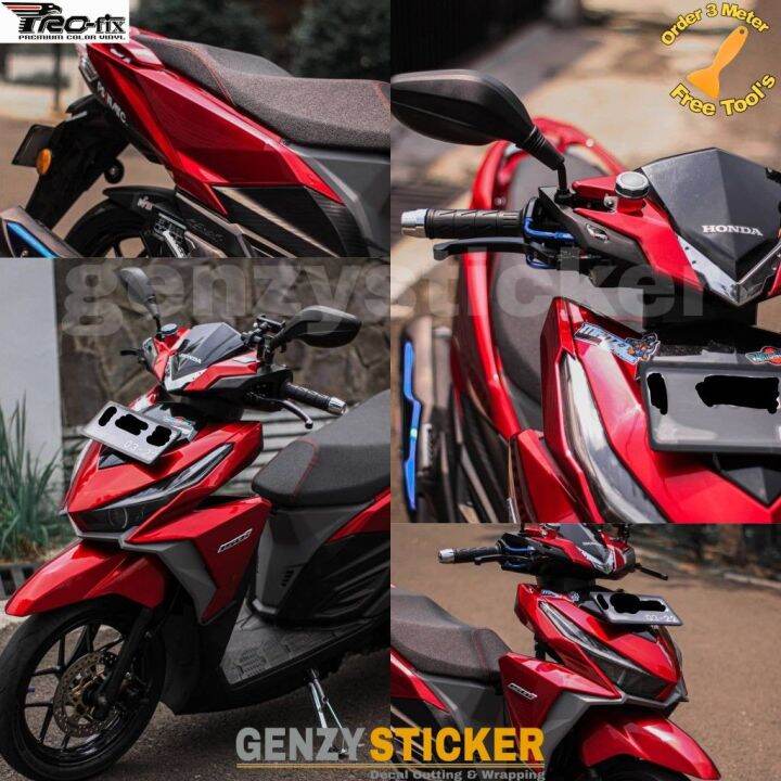stiker skotlet fullbody vario merah candy metalic sticker merah maroon ...