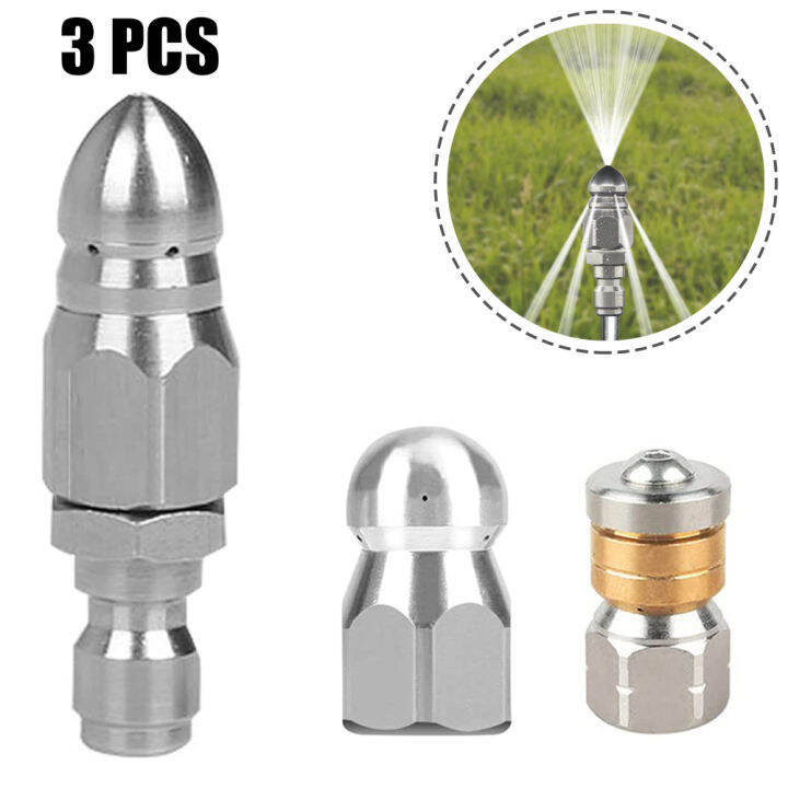 3Pcs Sewer Jetter Rotary Nozzle 1/4inch Quick Connector Rotary Sewer ...