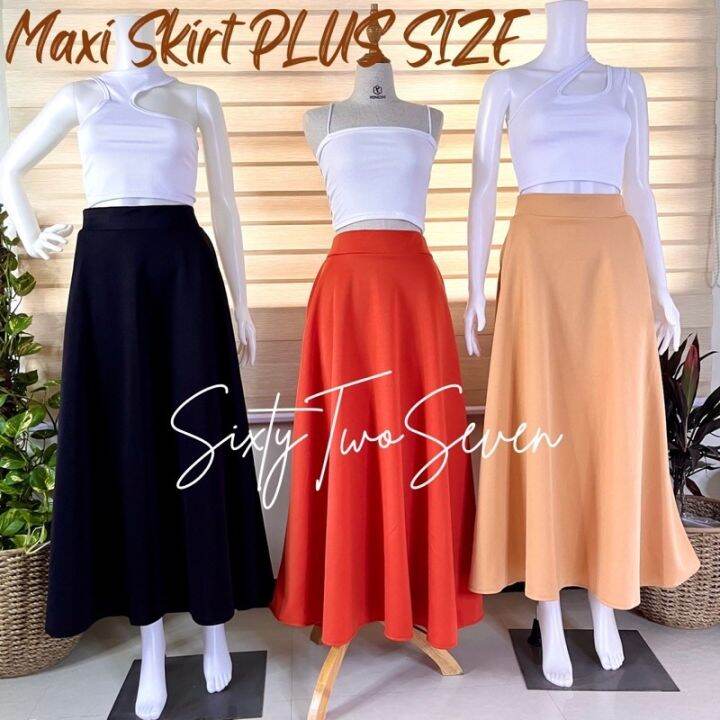 627 Maxi Skirt PLUS SIZE /Big Size, 29-40” waistline | Lazada PH