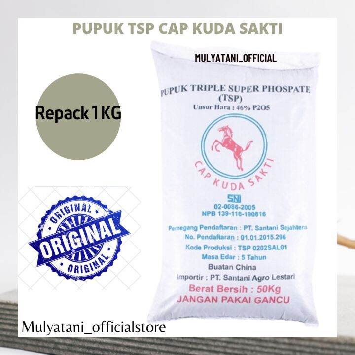 Pupuk TSP Cap Kuda Sakti Ecer Repack 1 KG Santani | Lazada Indonesia