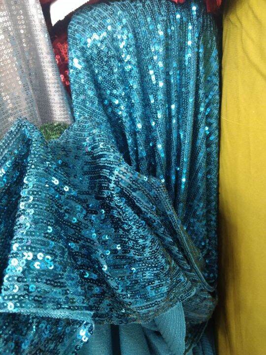 KAIN/BAHAN SEQUIN PAYET STREET TOSKA | Lazada Indonesia
