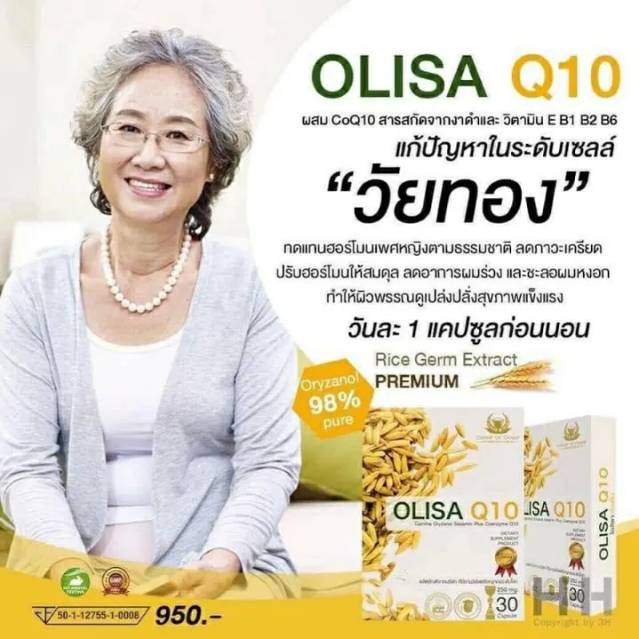 OLISA Q10 โอลิซ่า บำรุงหัวใจและหลอดเลือด สมอง ละลายไขมันในเส้นเลือด | Lazada.co.th