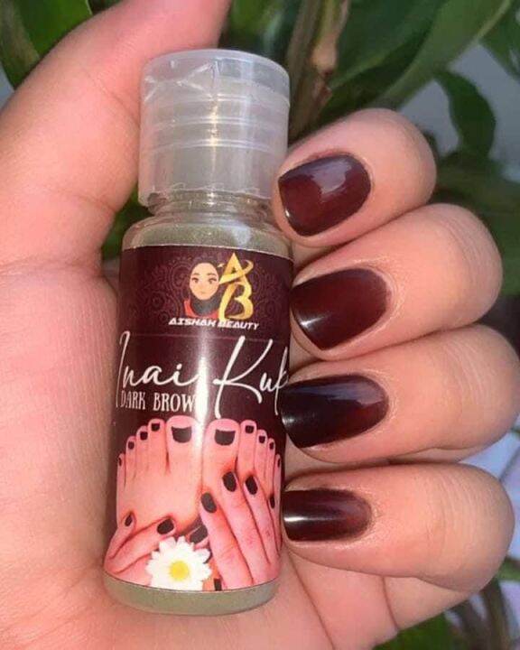 Inai Kuku Aishah Dark Brown Lazada