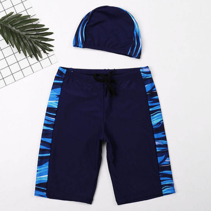 Children's Swimming Trunks Boys Long Leg Professional Diving Pants ...