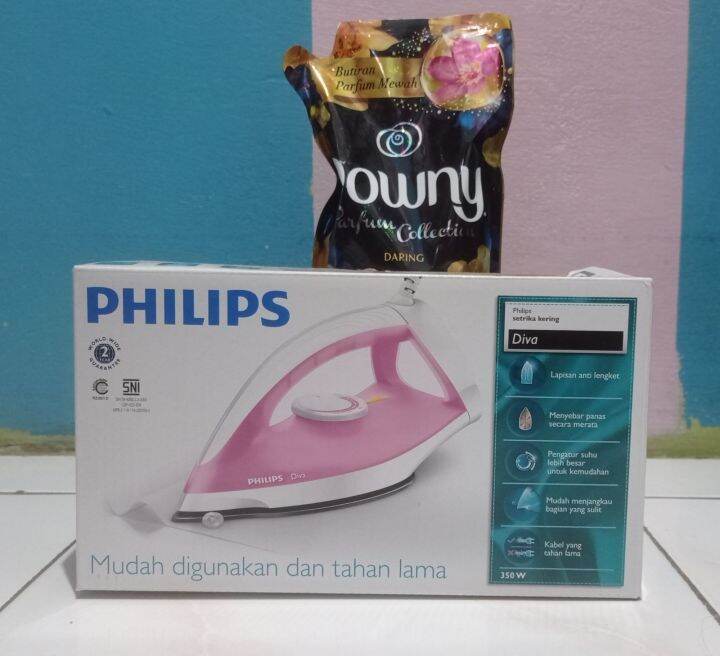 Setrika Philips GC 122 Diva Pink + 1 Downy Parfum Collection Daring ...