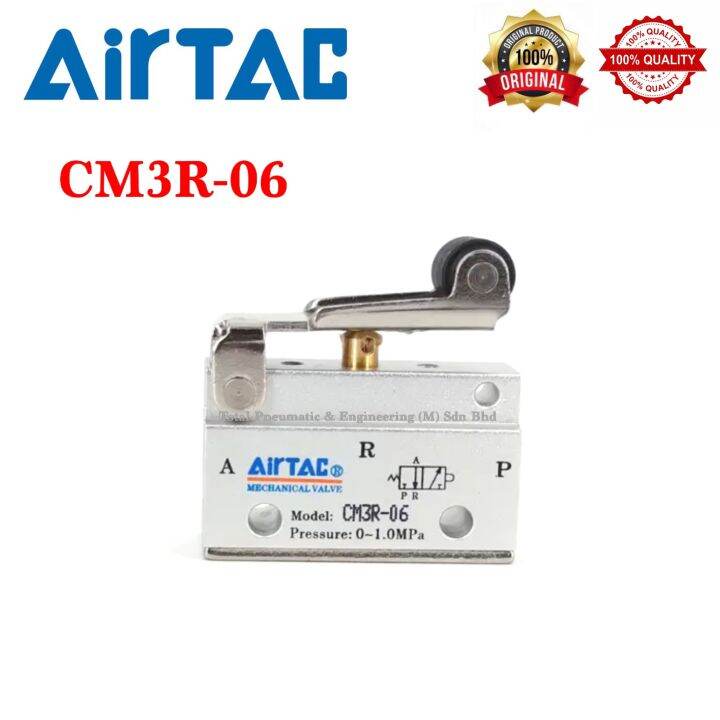 AirTAC CM3R-06 1/8” Pneumatic Roller Lever Type Mechanical Valve Air Control Valve | Lazada
