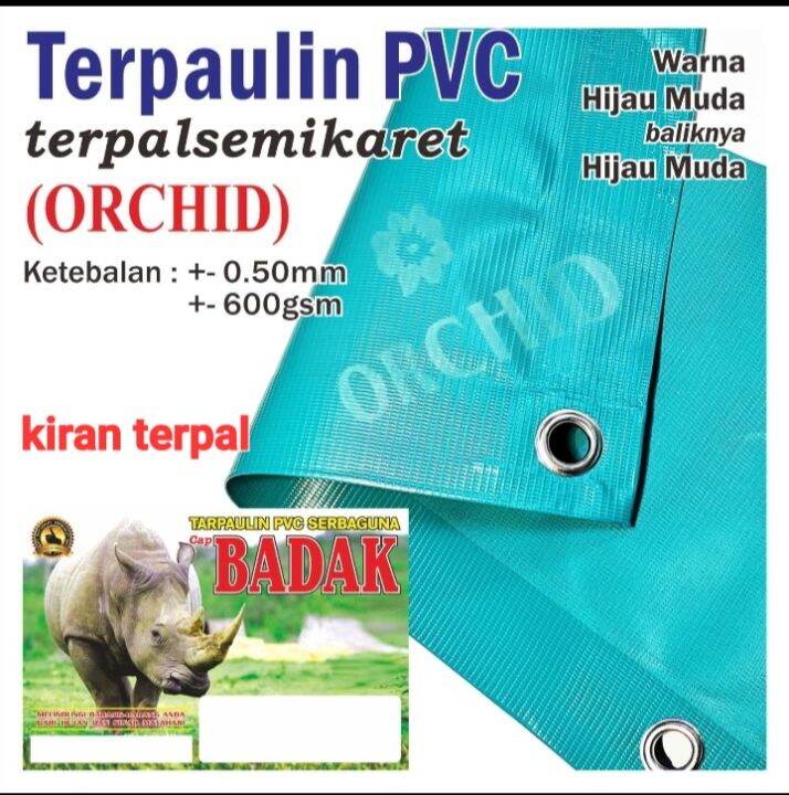 Terpal Orchid/ terpaulin PVC/ Terpal semikaret uk. 4x6 meter | Lazada ...