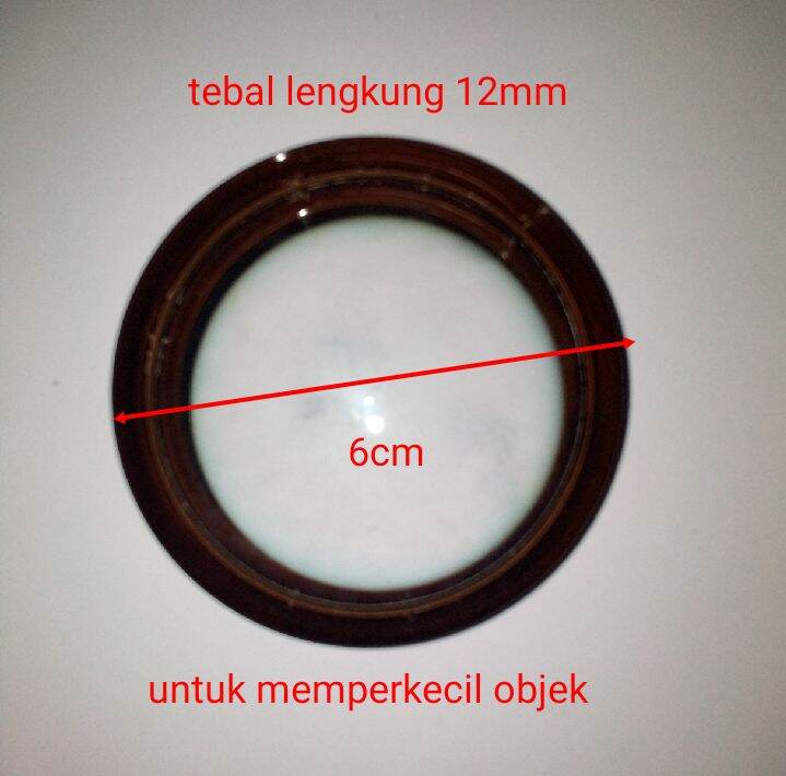 LENSA CEKUNG PROYEKTOR LCD OHP DIY MEMEPRKECIL OBJEK DIAMETER 6CM TEBAL ...