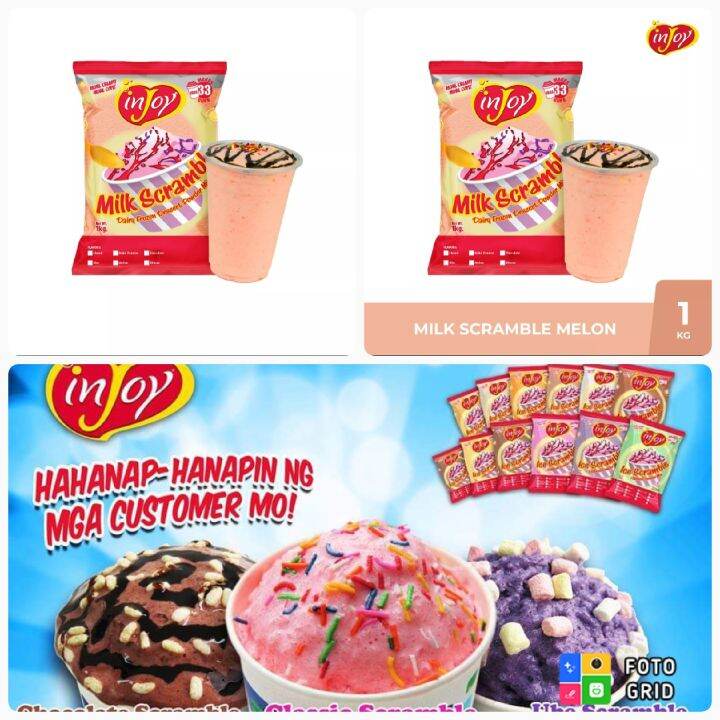 INJOY ICE SCRAMBLE MELON FLAVOR 1KG SCRAMBLE MIX POWDER | Lazada PH
