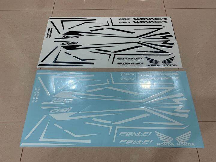 Honda rs150 body sticker black/white | Lazada