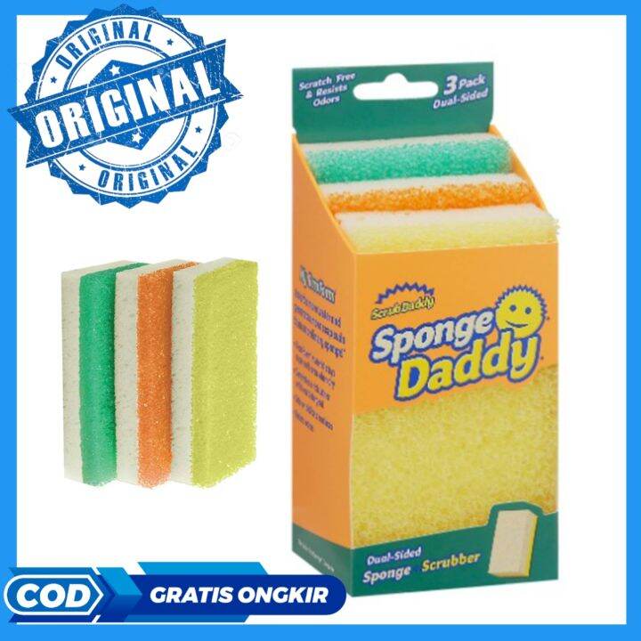 Scrub Daddy Set 4 Pcs Spons Pembersih Sponge Daddy | Lazada Indonesia