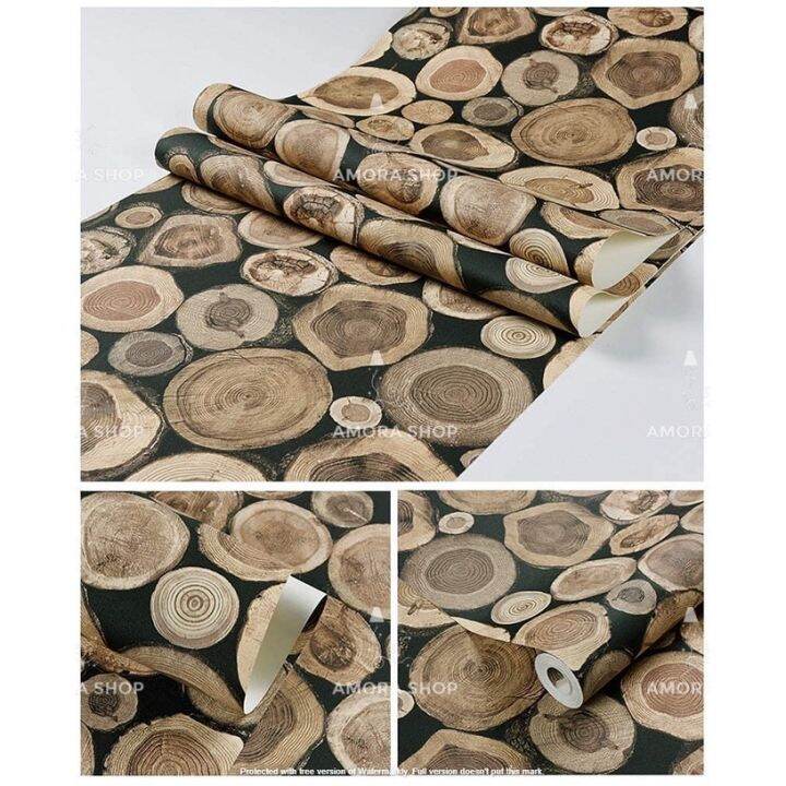 Wallpaper Dinding Kayu Tumpuk 10m x 45cm | Lazada Indonesia