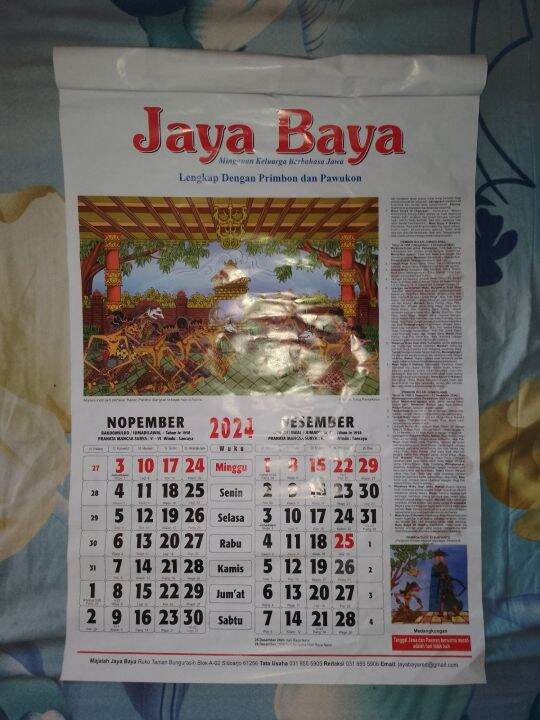 Kalender jaya baya 2024 primbon Jawa jayabaya | Lazada Indonesia