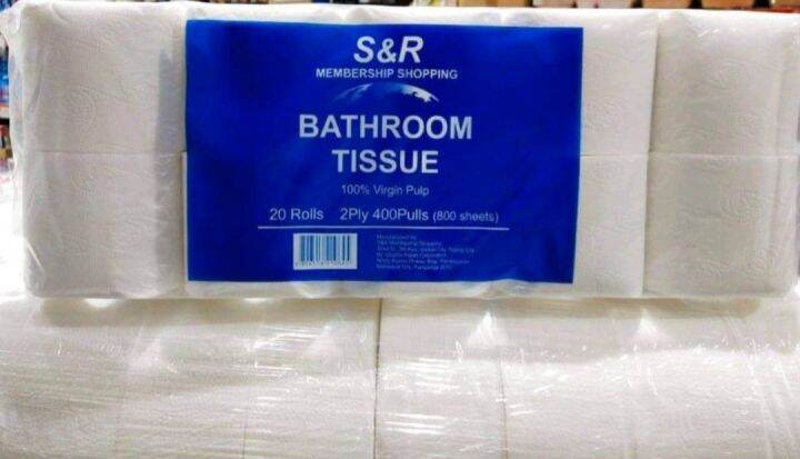 S&R Bathroom Tissue 2-Ply 100% Virgin Pulp 20 rolls | Lazada PH