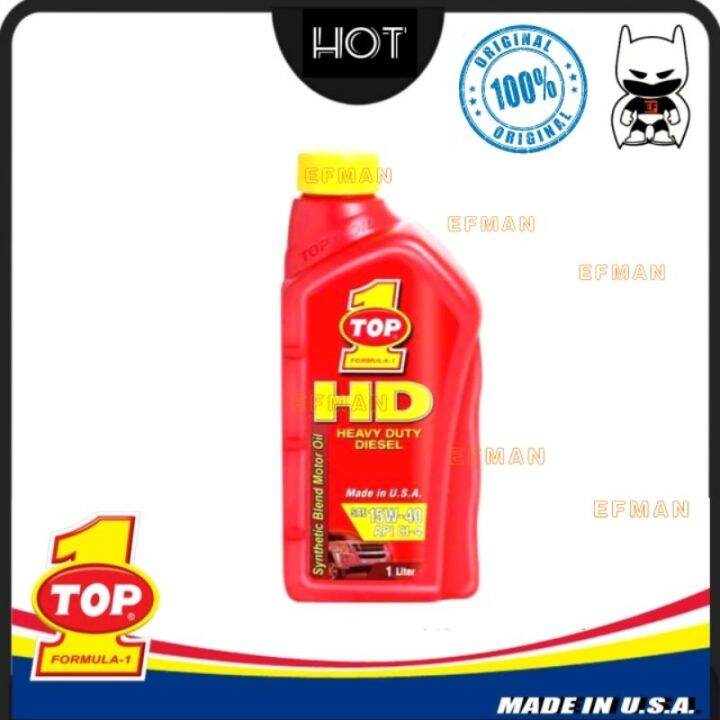 USA TOP 1 HEAVY DUTY HD PLUS 15W40 DIESEL ENGINE OIL 1L API CI-4 4X4 ...