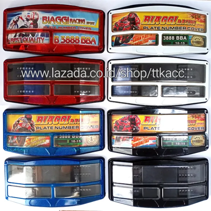 Tutup Bingkai Plat Nomor Motor Model Mika Cembung Untuk Semua Motor 4 ...