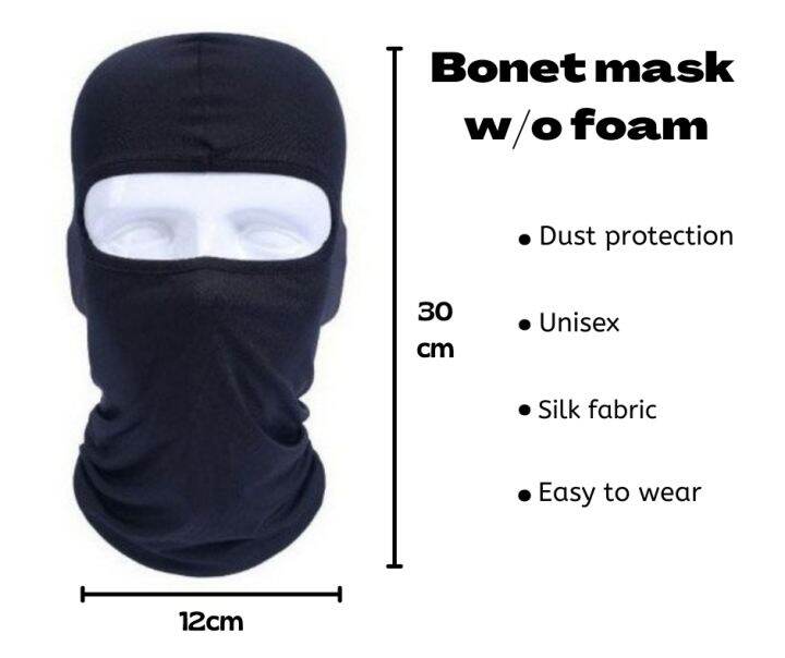 Bonet mask/balaclava without foam | Lazada PH