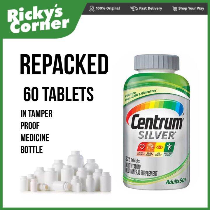 REPACKED Centrum silver 60 TABLETS 100% AUTHENTIC | Lazada PH