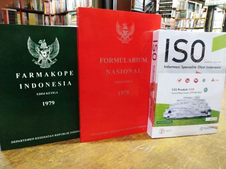 BUKU PAKET FARMASI FARMAKOPE EDISI 3 + FOLMULARIUM NASIONAL + ISO OBAT ...