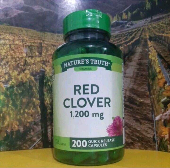 Red Clover 1,200mg 200 Capsules EXPIRY: March 2025 Nature's Truth PMS ...