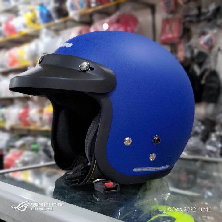 HELM CARGLOSS CFM BLUE DOFF ORIGINAL SNI | Lazada Indonesia