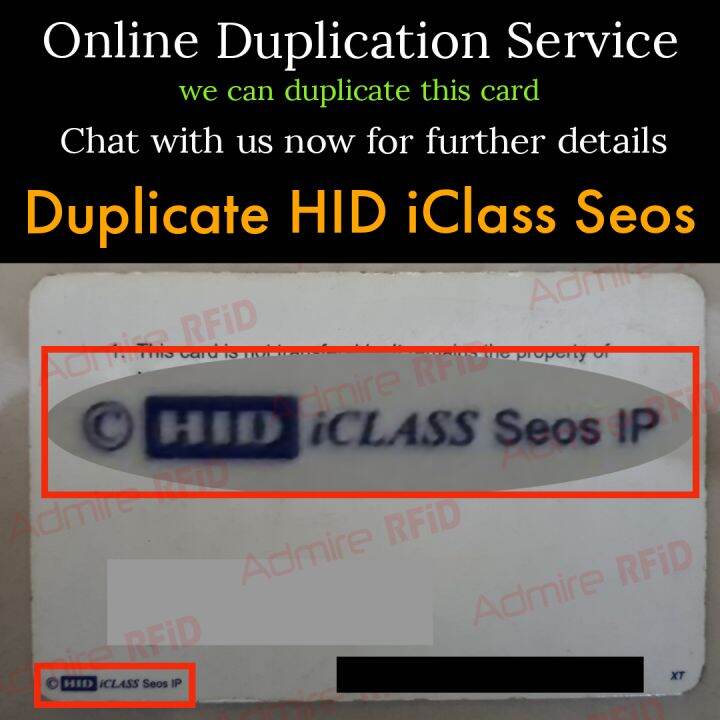 Duplicate HID iClass Seos IP Access Card Clone Cloning Duplication ...