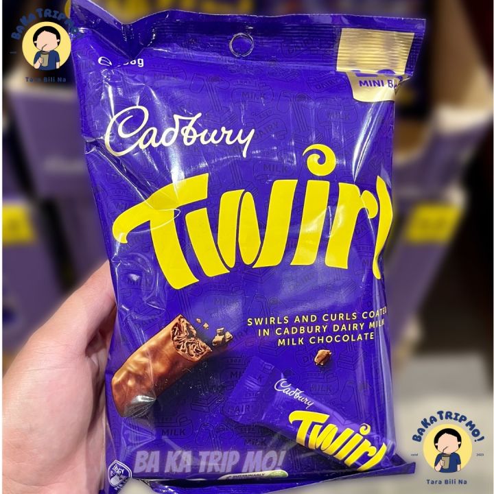 Cadbury Twirl Share Pack 168g 12 Mini Bar, Coated in Cadbury Dairy Milk ... Cadbury Twirl Share Pack 168g 12 Mini Bar, Coated in Cadbury Dairy Milk ...