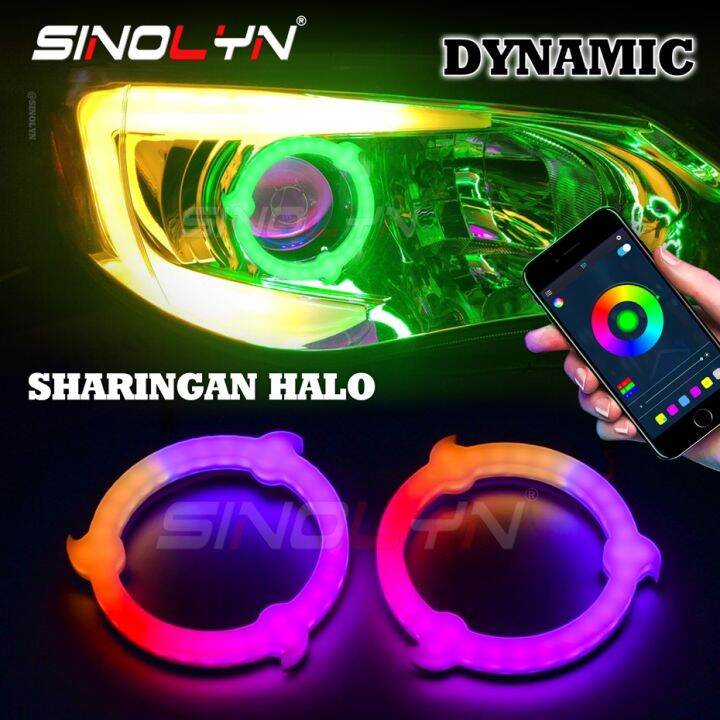 Sinolyn Sharingan LED RGB Angel Eye Bluetooth App Control Halo Ring ...