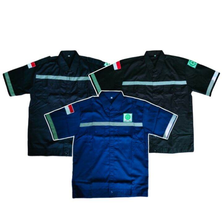 Seragam safety proyek katelpak wearepack safety lengan pendek kemeja ...