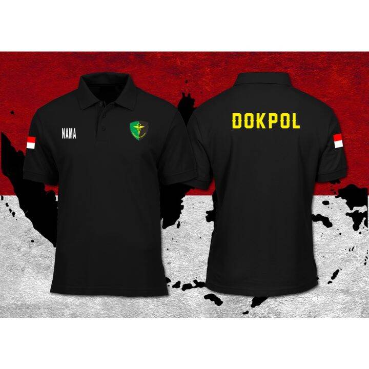 KAOS DOKPOL SERAGAM DOKPOL PUL BORDIR BONUS NAMA | Lazada Indonesia