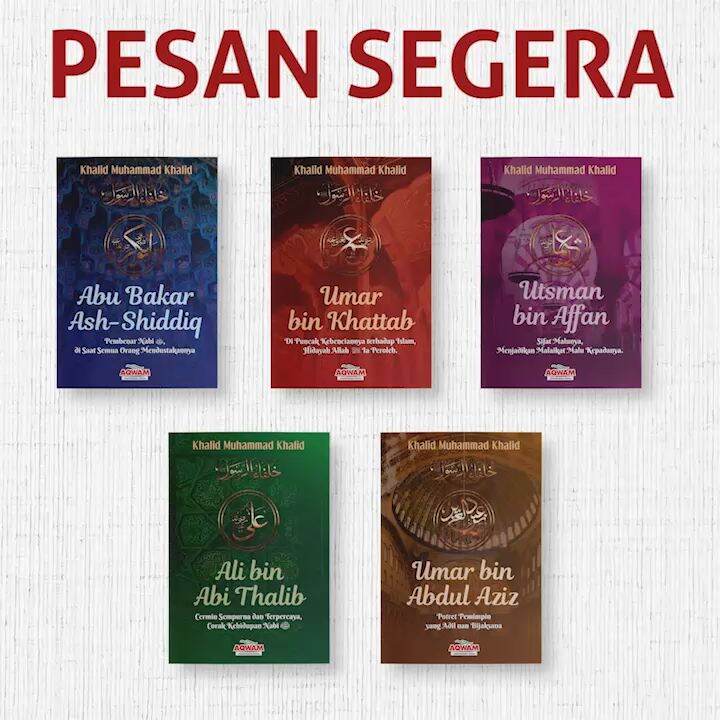 Buku Paket Serial KHalifah Rasulullah Khalid Muhammad Khalid 5 jilid ...