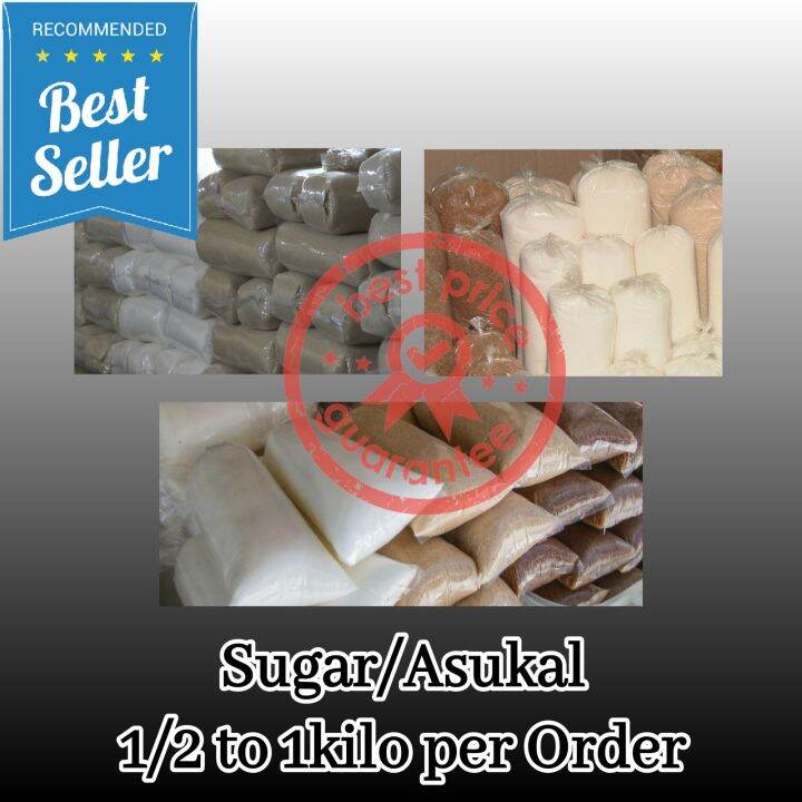 Sugar/Asukal White/washed/light brown/dark brown available 1/2kilo ...