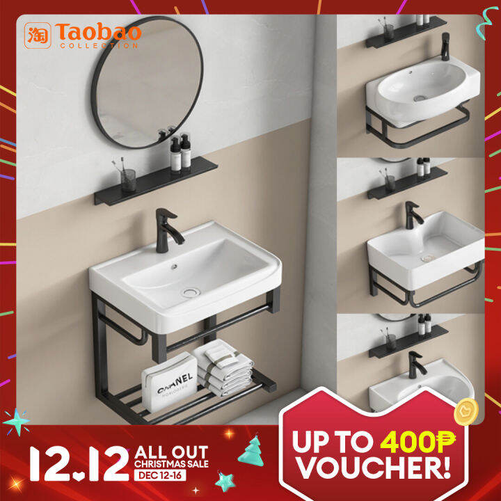 Wall-Mounted Simple Wash Basin Bathroom Washbasin Cabinet Combination ...