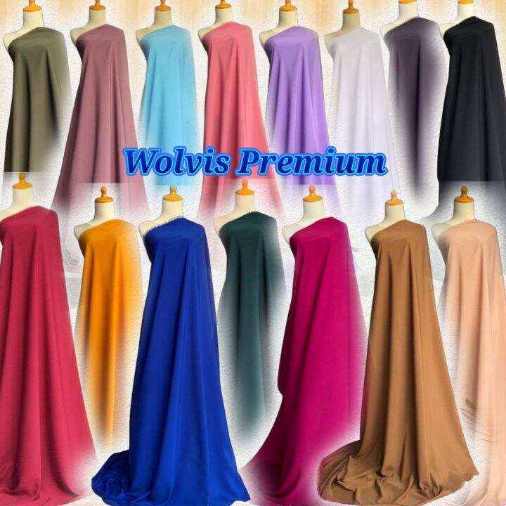 0,5m Kain Wolfis Premium Grade A harga per 0,5 meter | Lazada Indonesia