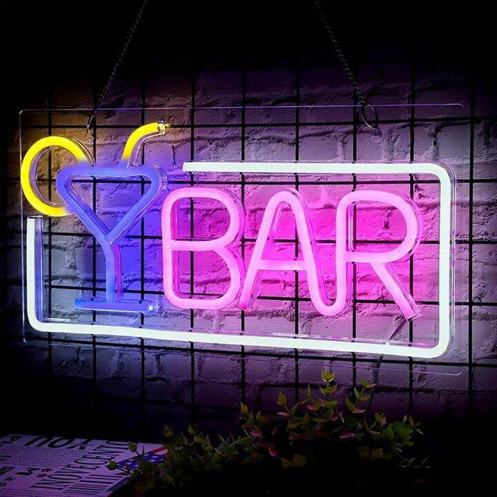USB Bar LED Neon Restaurant Hotel Decoration Atmosphere Lighting Logo ...