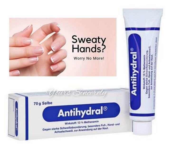 Antihydral Cream for Hyperhidrosis/Sweaty Hands, Underarm and Feet ...
