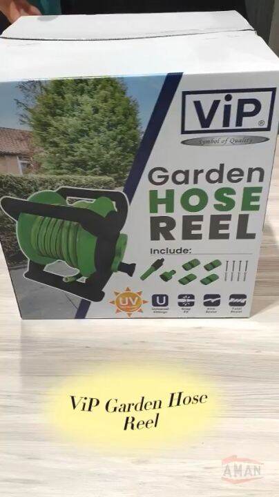 ViP Stackable Garden Hose Reel Set 20Meter 15Meter with wall mounting ...