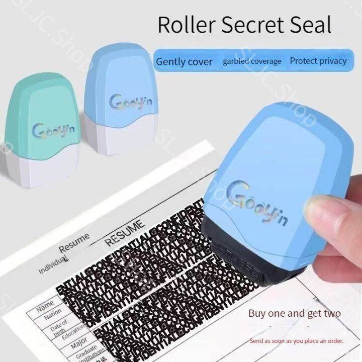 Identity Theft Protection Privacy Roller Stamp Confidential Data Guard ...