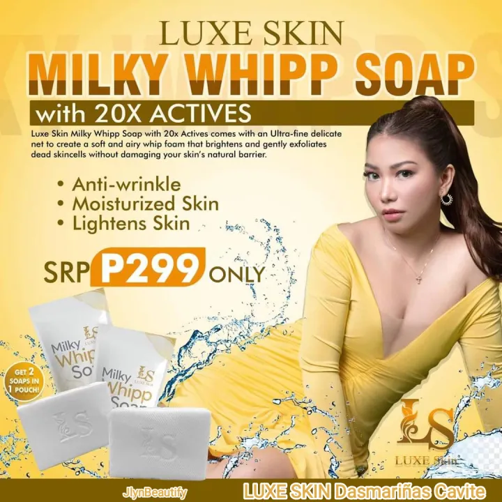 Luxe Skin Milky Whipp Soap with 20x Actives (2 Soaps in 1 pouch) | Lazada PH