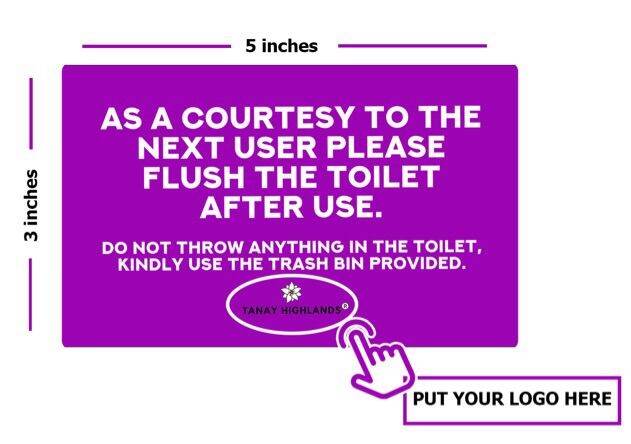 As a courtesy Signage PVC | Lazada PH