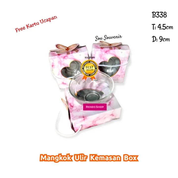 Souvenir 48pcs Mangkok Ulir Kemasan Box Souvenir Pernikahan | Lazada ...
