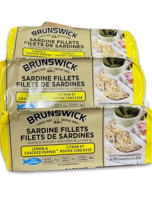 Brunswick Sardines Fillets in Lemon and Cracked Pepper - Canada | Lazada PH