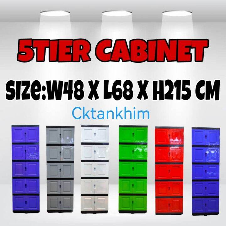 EAGLE 5 Tier DIY Plastic Cabinet Almari Baju Almari Plastik Serbaguna ...